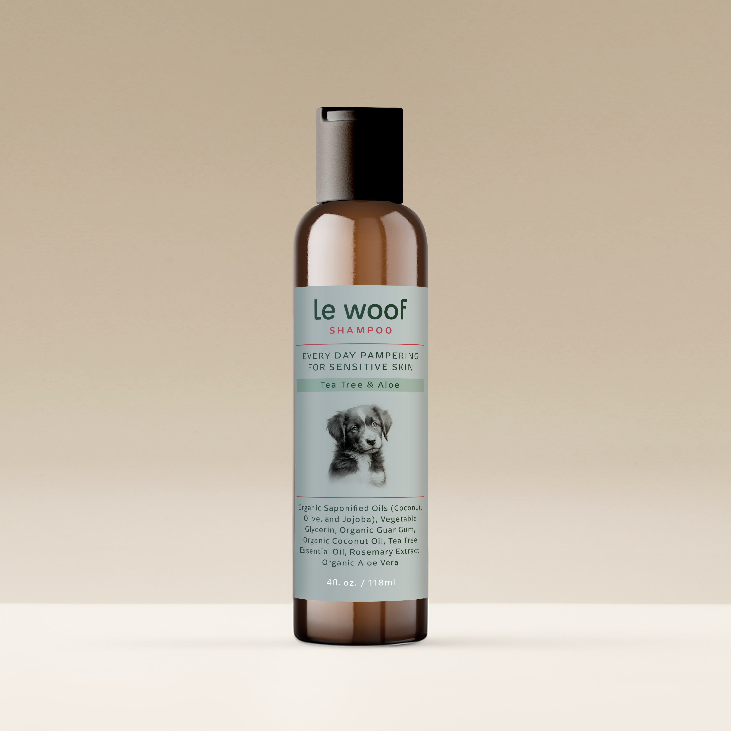 Le Woof Pet Shampoo Tea Tree & Aloe 4oz – Le Woof Brand